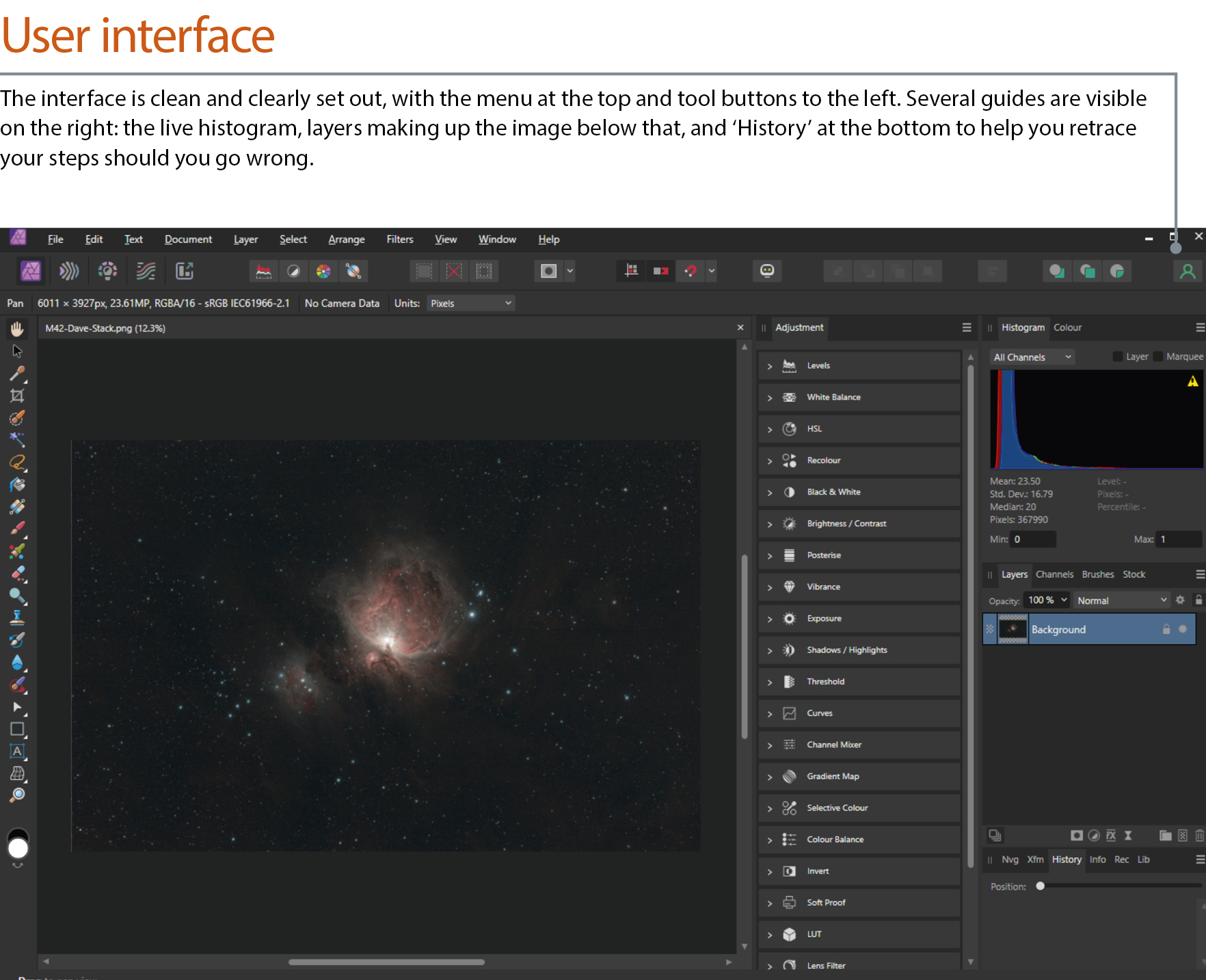 Serif Affinity Photo 2 – BBC Sky at Night
